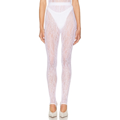 [春季新品]WARDROBE.NYC 打底裤 白色 蕾丝 踩脚设计REVOLVE小众