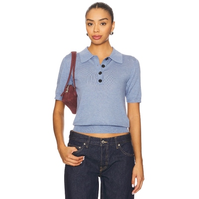 [冬季内搭]Maude Club DARCY 马球衫辣妹风蓝调短款上衣 REVOLVE