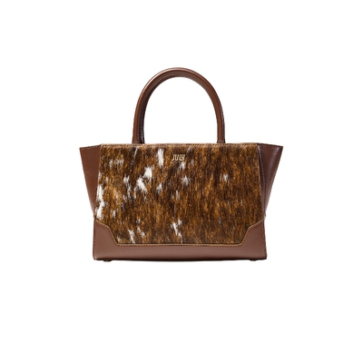 July JULIETTE WINGED COW PRINT CROSSBODY BROWN 包袋 26早秋新