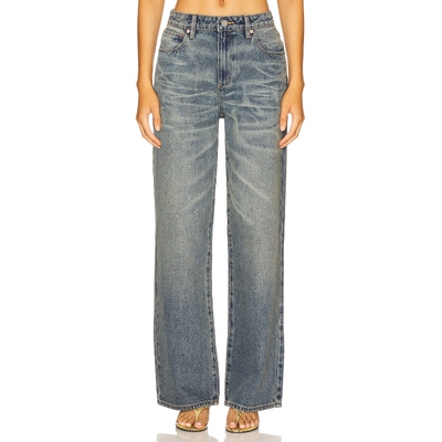 [春季新品]Abrand 95美式风蓝灰色做旧直筒牛仔裤REVOLVE