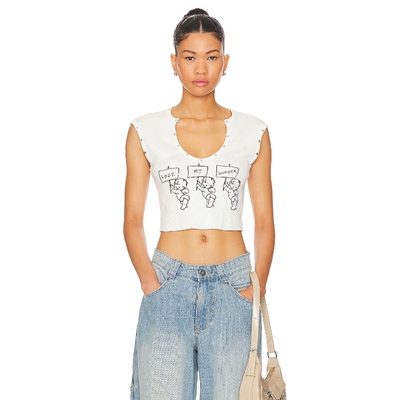 Boys Lie 背心吊带修身型露腰金属柳钉机车机车辣妹风上衣REVOLVE