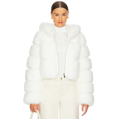 [冬季新品]Adrienne Landau THE LINDA FAUX 夹克 白色REVOLVE
