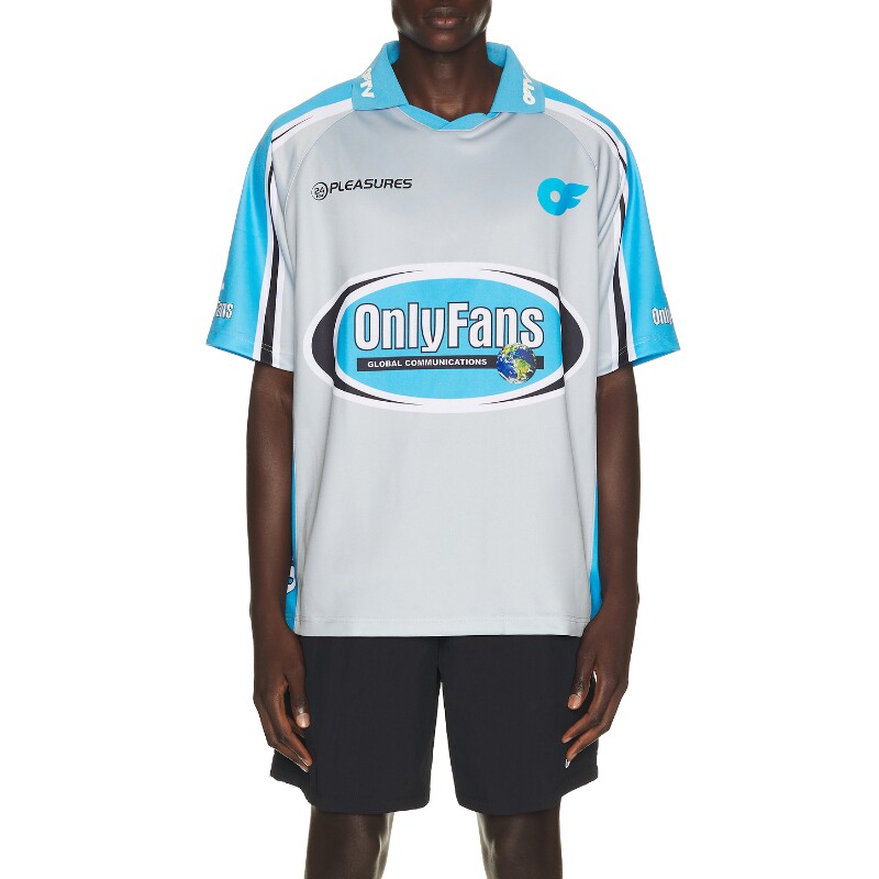 Pleasures浅蓝上衣印花翻领宽松短款无袖T恤早秋新品REVOLVE