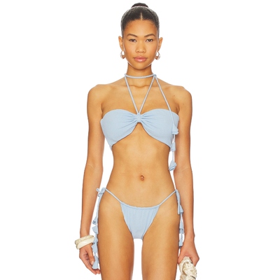 DEVON WINDSOR ELEANOR 露背比基尼上衣 Baby BlueREVOLVE小众新