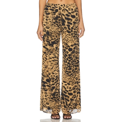 Amanda Uprichard MARIKO 长裤 棕黄色REVOLVE小众新款