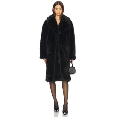 Steve Madden 思美登 LARKIN 大衣 黑色 老钱风REVOLVE小众新款