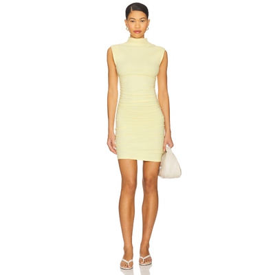 [冬季新品]Good American SUPER STRETCH 连衣裙女 柠檬色REVOLVE