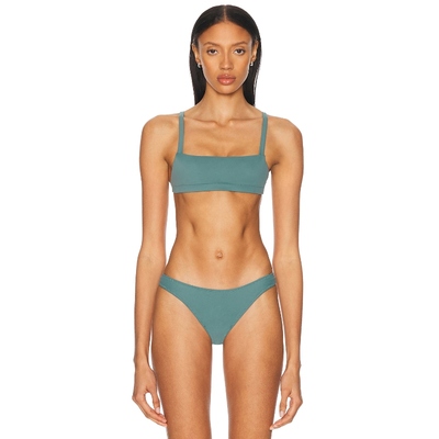 Tropic of C 比基尼文胸上装 青色REVOLVE小众新款