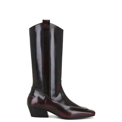 [春节穿搭]ALOHAS CHASE 靴子 酒红色  女款REVOLVE小众新款