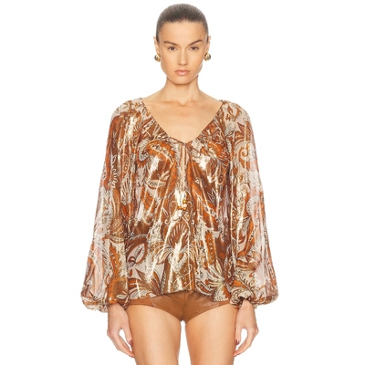 [冬季新品]retrofete ARABELLA 上装 金属棕色REVOLVE小众