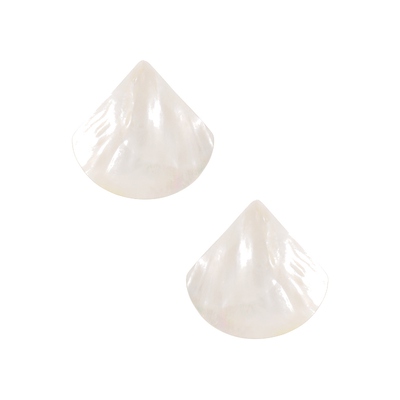 Ettika Mother Of Pearl Statement Stud Earrings 象牙白REVOLVE
