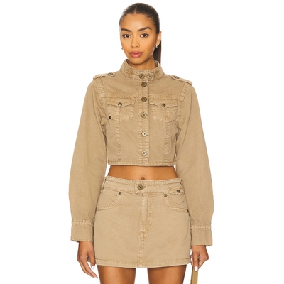 Abrand 夹克 棕黄色 美式休闲风REVOLVE小众新款