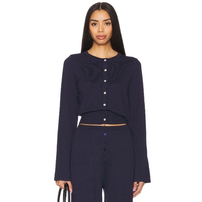 SNDYS AUGUST 针织开衫藏青色长袖毛衣上衣内搭REVOLVE小众新款