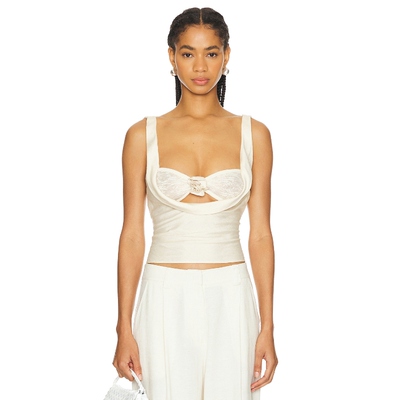 LIONESS DELILAH 上装 象牙白 REVOLVE小众新款