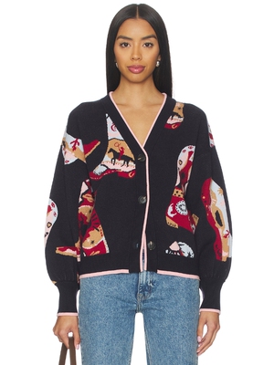 Never Fully Dressed NAVY COWBOY BOOTS 毛衣 revolve小众新款