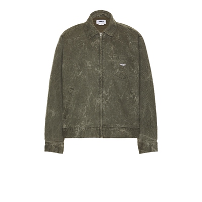 [春季新品]Obey WORKMAN 拉链外套 绿色REVOLVE小众