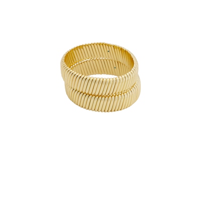 Roxanne Assoulin ROLLING 手镯套装 金属金色REVOLVE小众新款