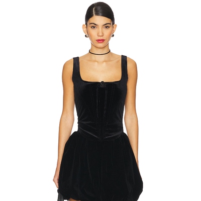 Zemeta 紧身上装 黑色 y2k辣妹风REVOLVE小众新款