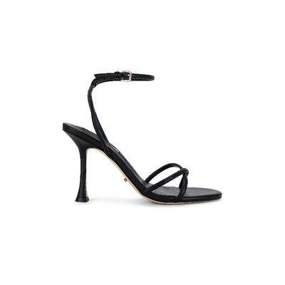 Tony Bianco早秋新品黑色凉鞋简约风一字带细跟通勤女鞋REVOLVE