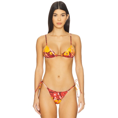 Tropic of C EQUATOR 三角形比基尼文胸上装 红色 y2k辣妹风REVOL