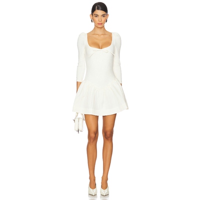 For Love ＆ Lemons ALIYAH 连衣裙奶油色REVOLVE小众新
