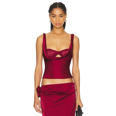 [春节穿搭]LIONESS DELILAH 上装 酒红色REVOLVE小众新款