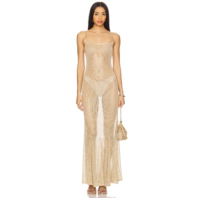 [冬季新品]Bella Venice SERAFINA 长裙 金属金色REVOLVE小众