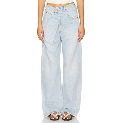 [春季新品]AGOLDE宽松阔腿牛仔裤浅色水洗丹宁上衣REVOLVE