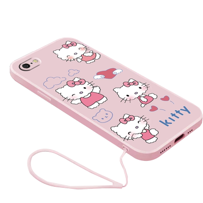 kitty苹果6spluskt猫卡通挂绳