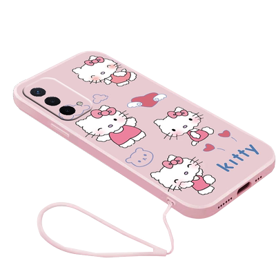 KT猫心款oppoa94液态硅胶手机壳