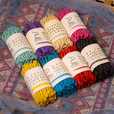 尼泊尔STUPA手工绳香净化空气香薰大包装进口天然显化香约50根装