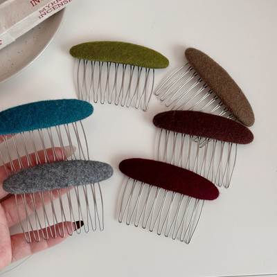 复古椭圆插梳刘海碎发侧边夹