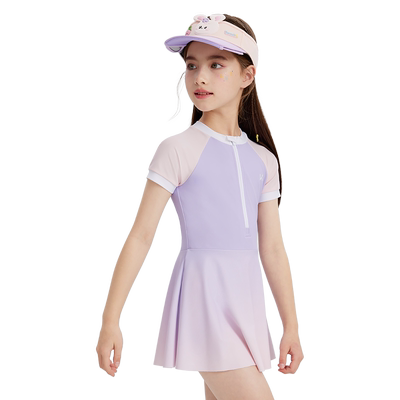 keep儿童泳衣女孩裙式防晒