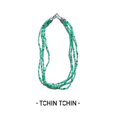 TCHINTCHIN 梦境花园系列 混色玛瑙串珠项链S925银项链 度假项链