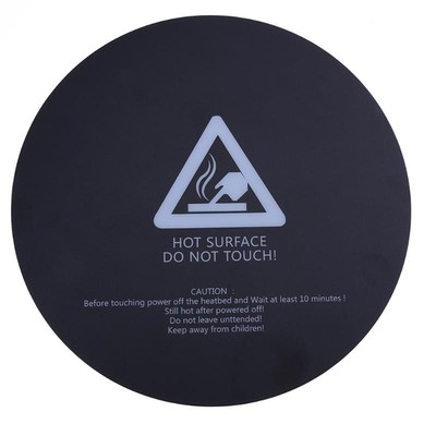 220x220mm 3D Printer Sticker Black Heated Bed Round Frosted