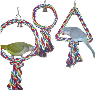 Tiger Peony Xuanfeng parrot hanging ring cotton rope swing