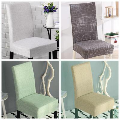 dining chair cover fabric household wood stool set solid