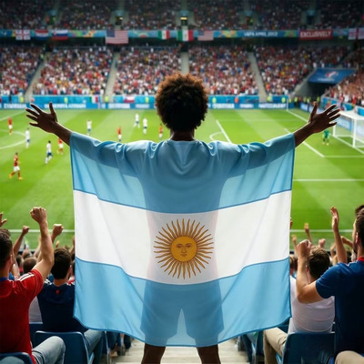 阿根延Argentina Flag Cape Cloak带袖可穿戴旗帜经典旗帜世界杯