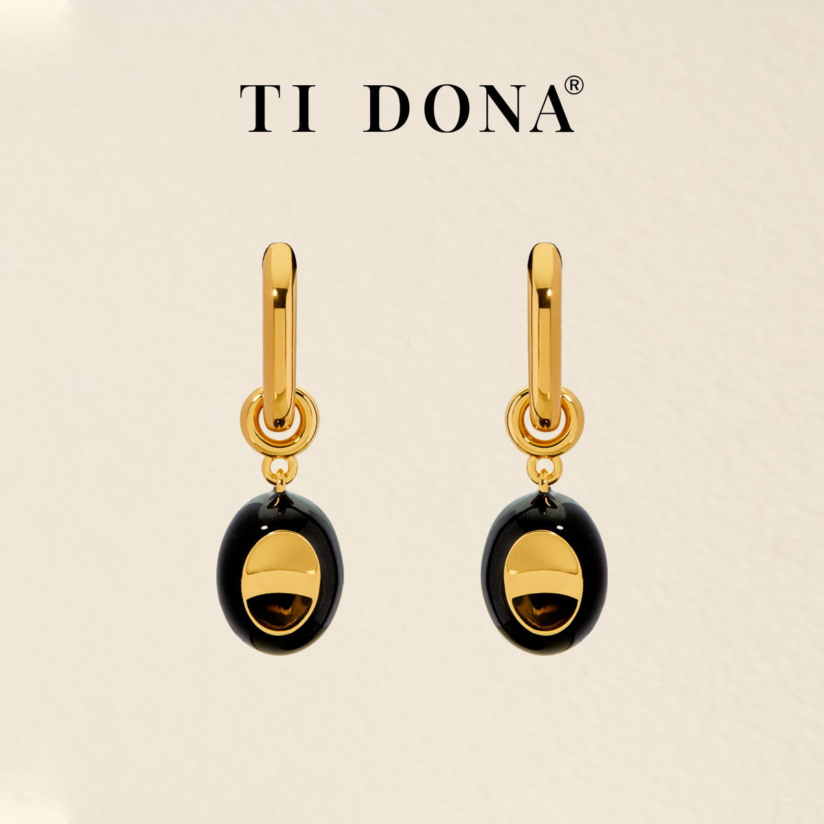 TI DONA 珐琅金属独特气质耳环小众设计感高级夸张耳坠复古耳饰新