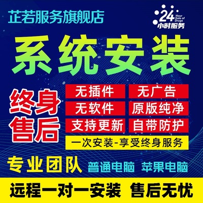 远程安装电脑系统重装win10/11/7纯净版专业版台式笔记本升级刷机