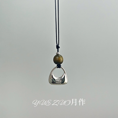 长款复古包包吊坠黑绳项链女款2025新款秋冬毛衣链大气高档高级感