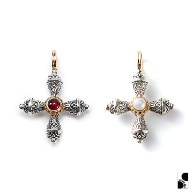 GEROCHRISTO复古浮雕十字吊坠