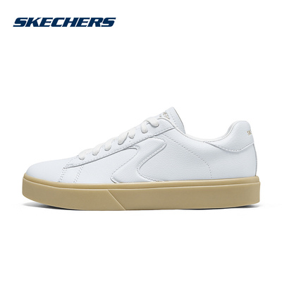 Skechers斯凯奇女士时尚休闲舒适轻便透气缓震绑带板鞋185011/WNT