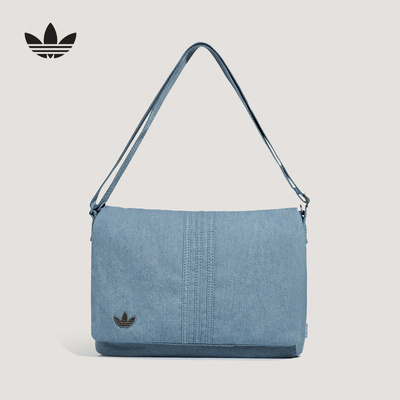 adidas阿迪达斯三叶草男女包DENIM MSG牛仔单肩运动邮差包 LD6378