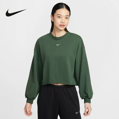 NIKE耐克女子卫衣春Oversize风法式毛圈圆领垂坠运动衫IF0229-323