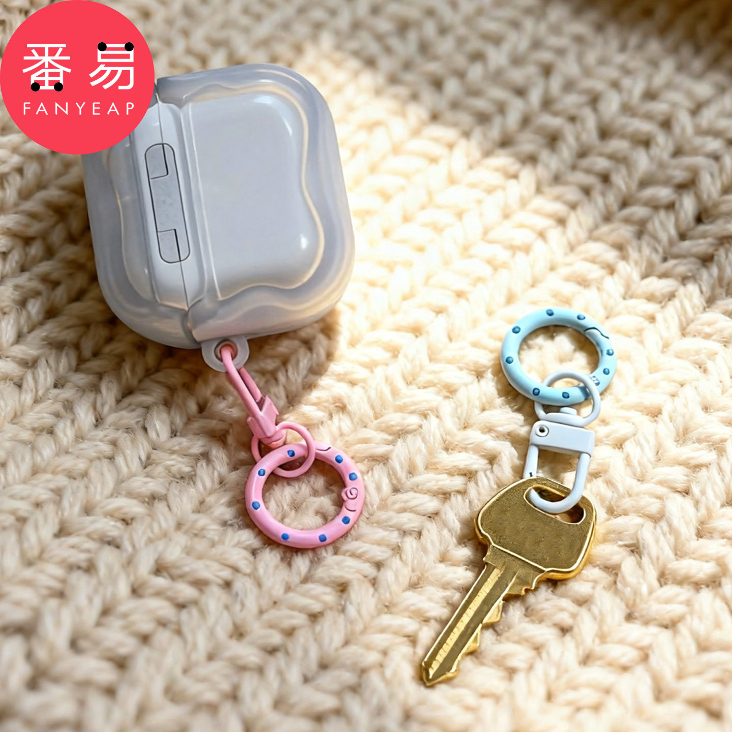 钥匙扣/彩色A1pn008-糖果色钥匙扣圈环娃娃箱包挂件钥匙饰品配件