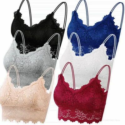 Sexy Lace Bras Top Comfortable Bralette Solid Color Women Un