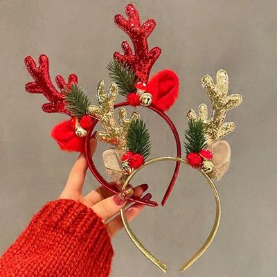Christmas Glitter Deer Antlers Headband Party Party Dress Up