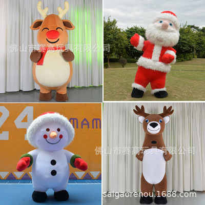 Inflatable Doll Costume Santa Snowman Doll Costume Christmas