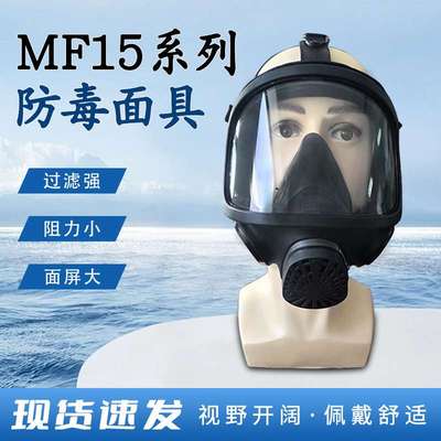 MF15双罐防毒面具生化防毒烟毒气化工全封闭头罩喷漆大视野全面罩